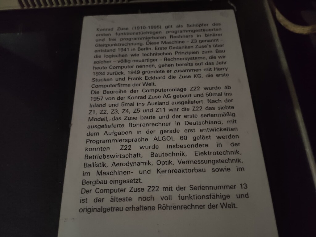 Still alive: The Zuse Z22 - Open Redstone Engineers